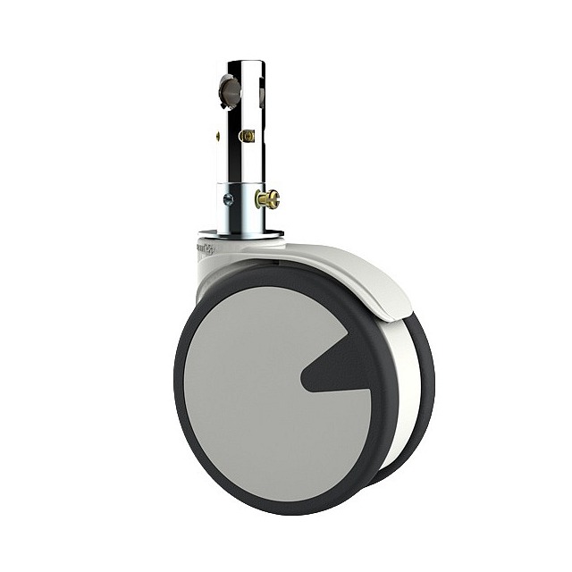 TPE TPU 135mm Medical high strength metal Central Locking Double Wheel ...