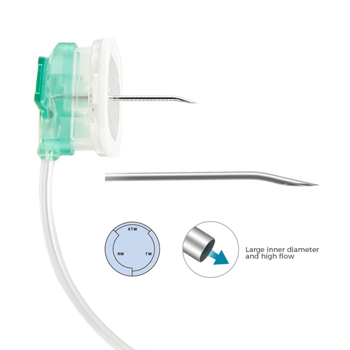 Butterfly Safety Huber needles, micro bore tubing with tip bent ...