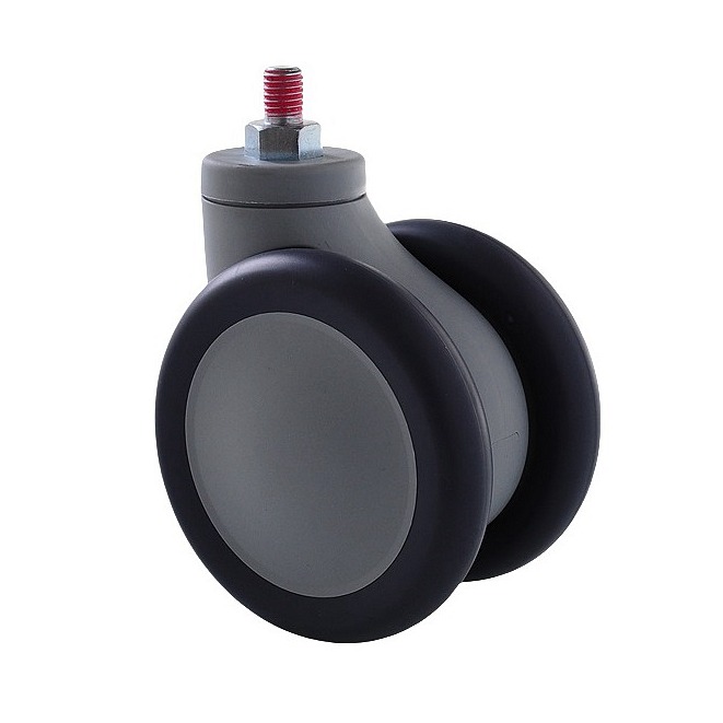 Heavy duty loading quiet no noise caster with 2 pedals, high ...