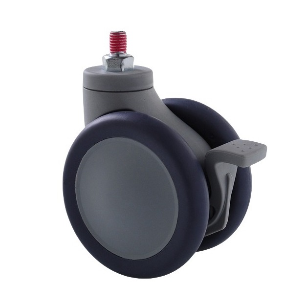 Heavy duty loading quiet no noise caster with 2 pedals, high ...