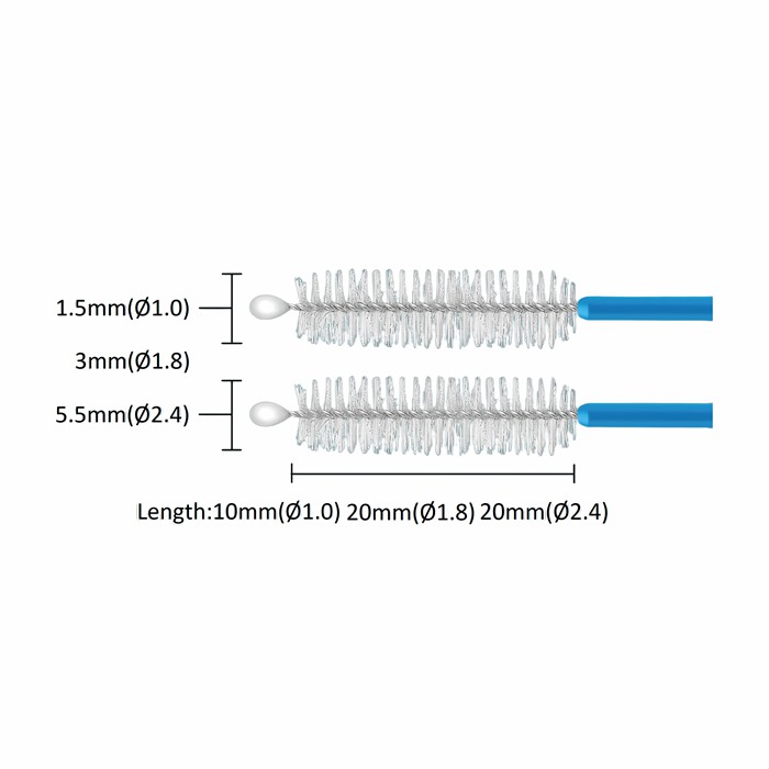 Single double ended Endoscopic channel Cleaning brush, Endoscopy tube ...