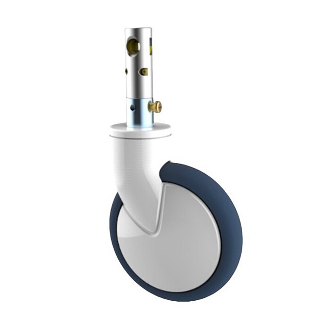 High Density Aluminum Alloy Central locking caster with high stability ...