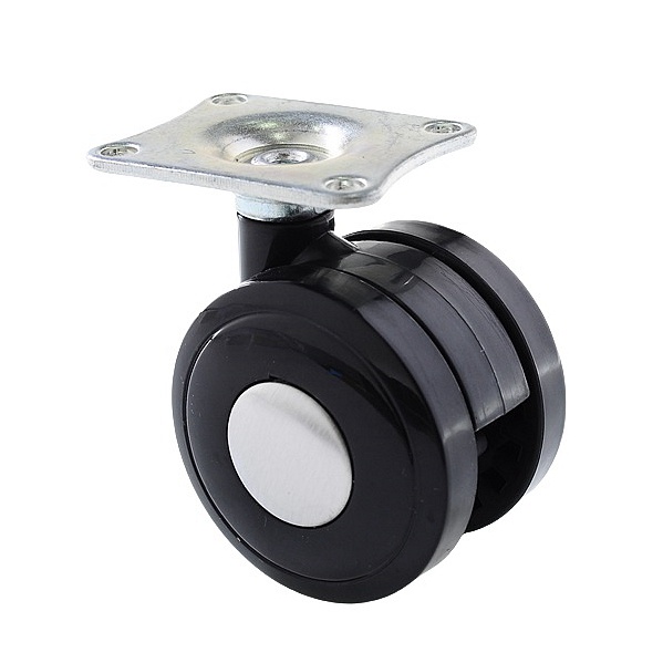 30mm 50mm – 75mm Twin wheel swivel caster with lock brake, stainless A3 ...